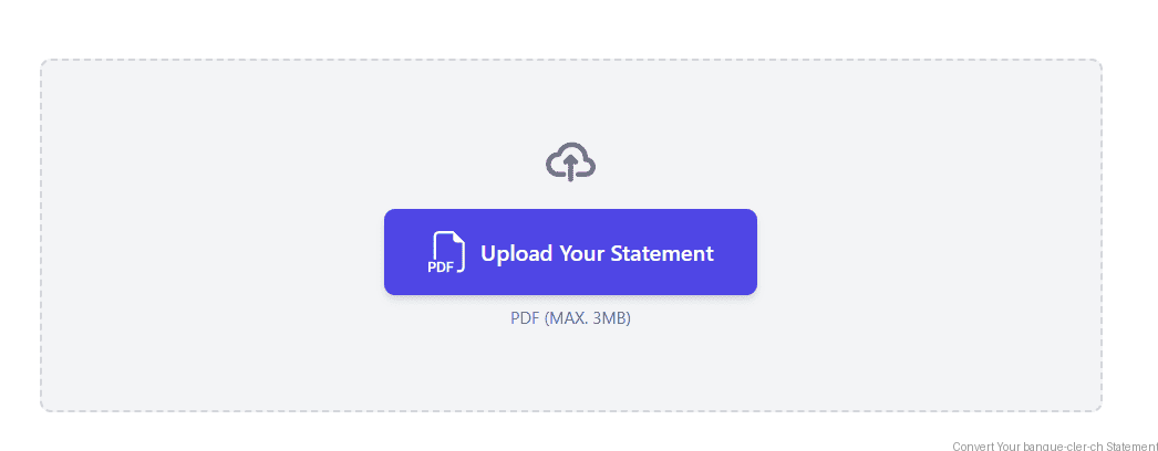 Banque Cler Bank Statement Converter